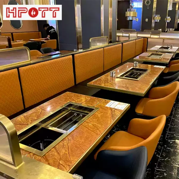 Commercial Restaurant Smokeless Korean Barbecue Grill Table For Sale